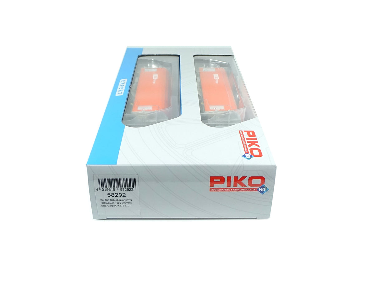 Piko H0 Güterwagen 2er Set Schiebeplanenwagen der VKS SSB Cargo 58292 – lokomofreund