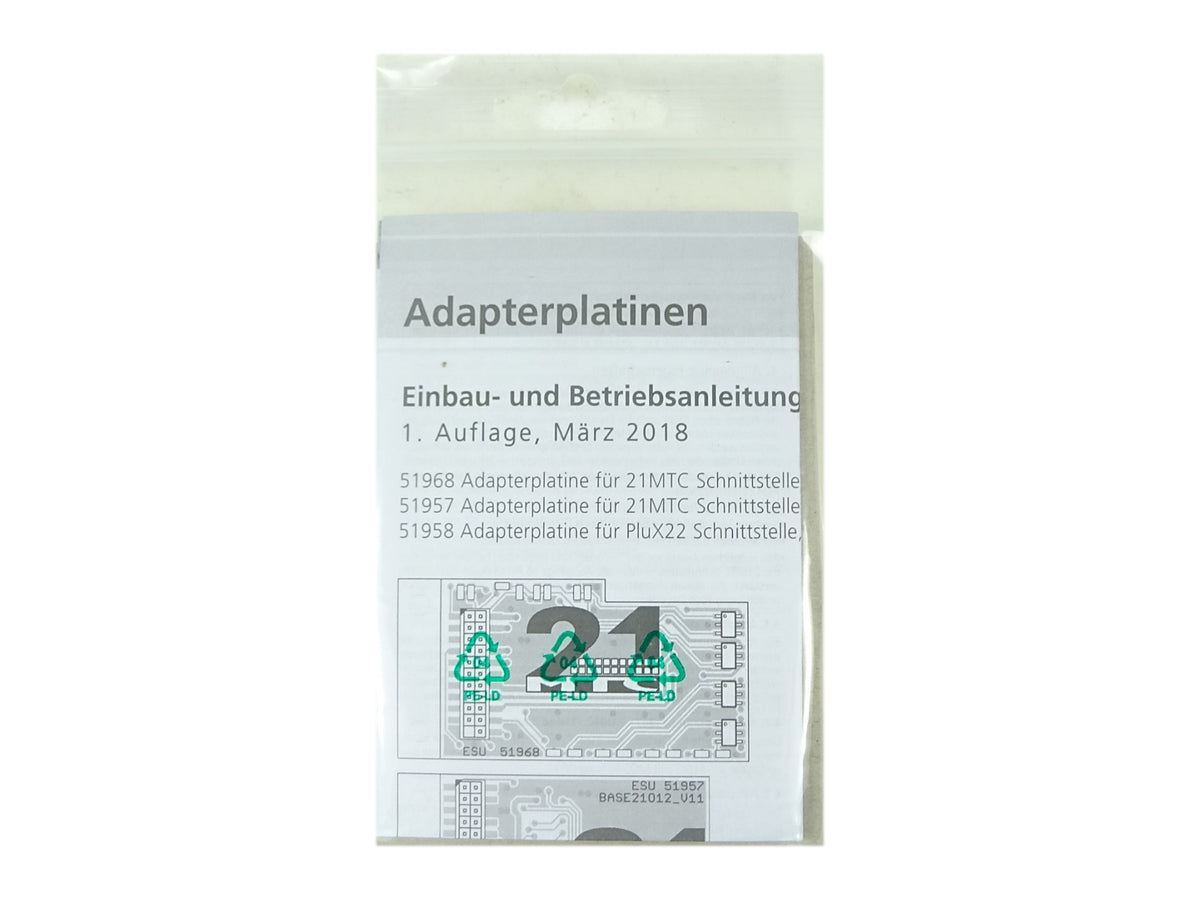 Digital Decoder Adapterplatine PluX22, ESU 51958 neu OVP – lokomofreund