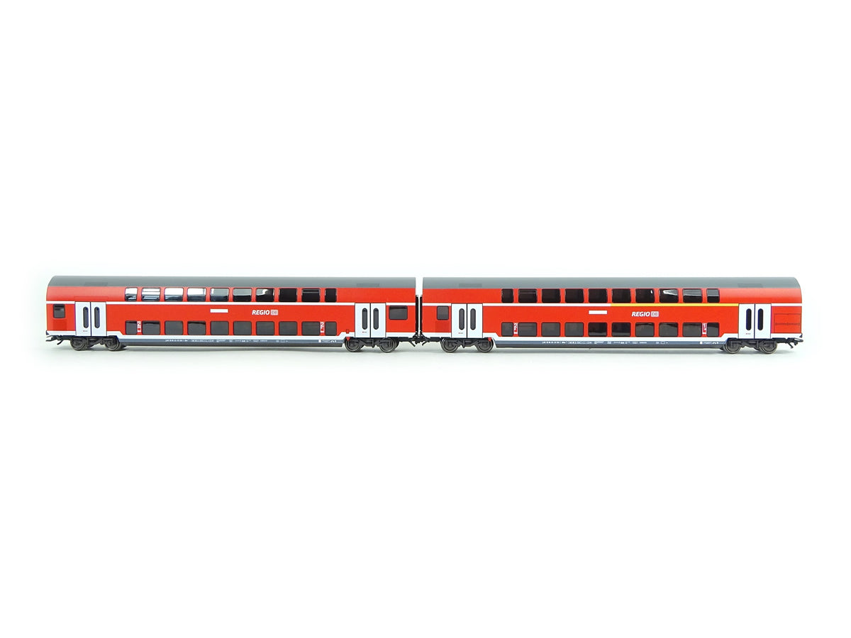 Doppelstockwagen-Set 1/2.+ 2. Klasse DB, aus Märklin H0 29479 neu neu ...